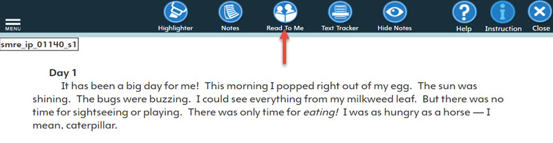 SuccessMaker: Reading Activities Navigation Information