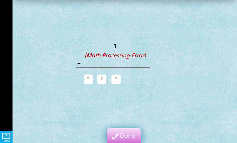SuccessMaker: Math Processing Error