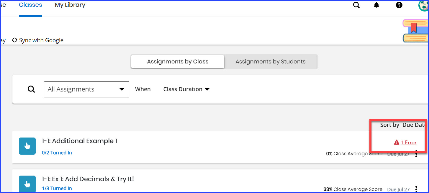 Realize: Google Classroom Sync Errors