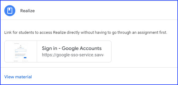 Realize: How to access Realize directly from Google Classroom (Material ...