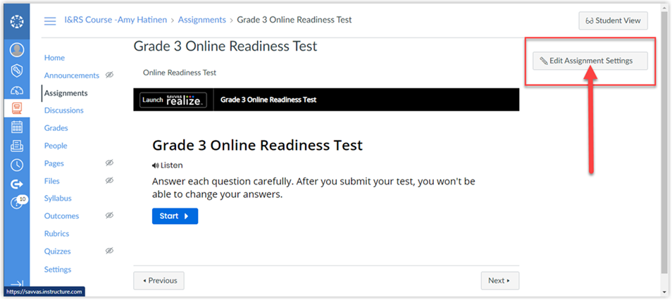 Using The LTI-A Canvas LMS Integration with Realize