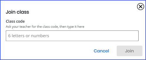 Realize: Google Classroom users prompted to enter a Realize class code