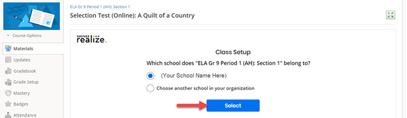 Using The LTI-A Schoology LMS Integration with Realize