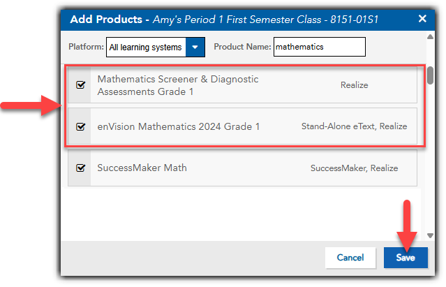 Using Momentum Math (MSDA) with SuccessMaker