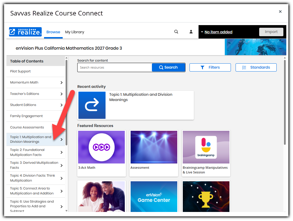 Using enVision Plus Programs on Classes in the LTI-A LMS Integration
