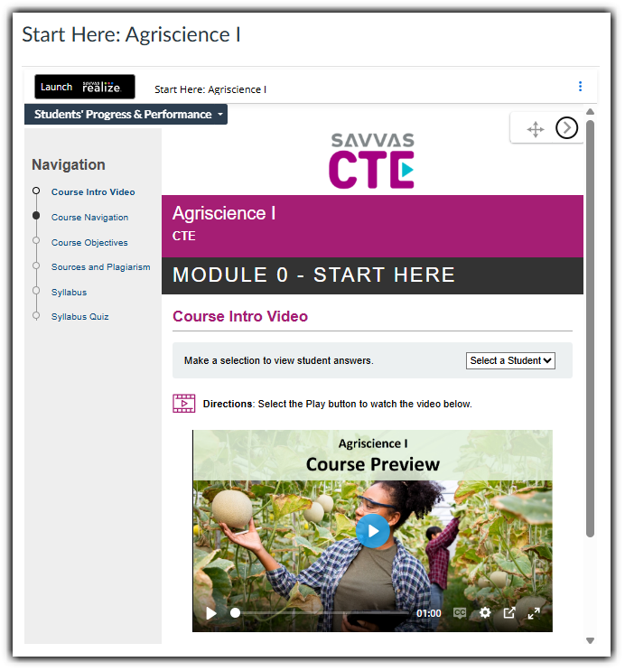 Using Savvas CTE Programs on Classes in the LTI-A LMS Integration