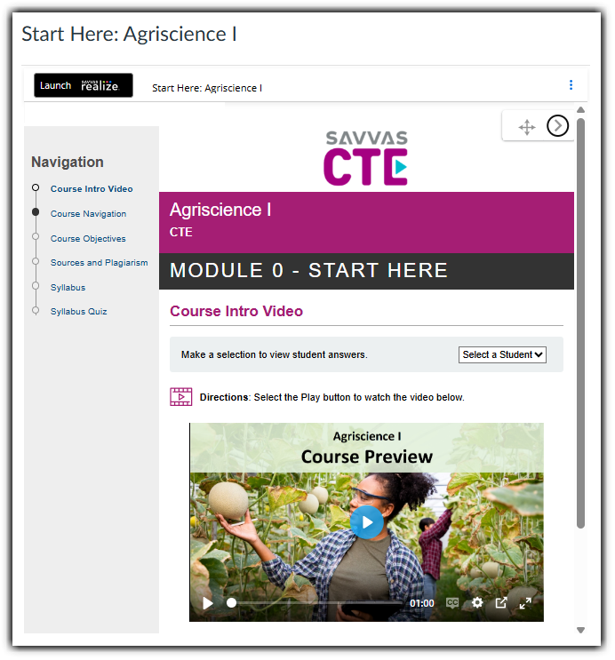 Using Savvas CTE Programs on Classes in the LTI-A LMS Integration