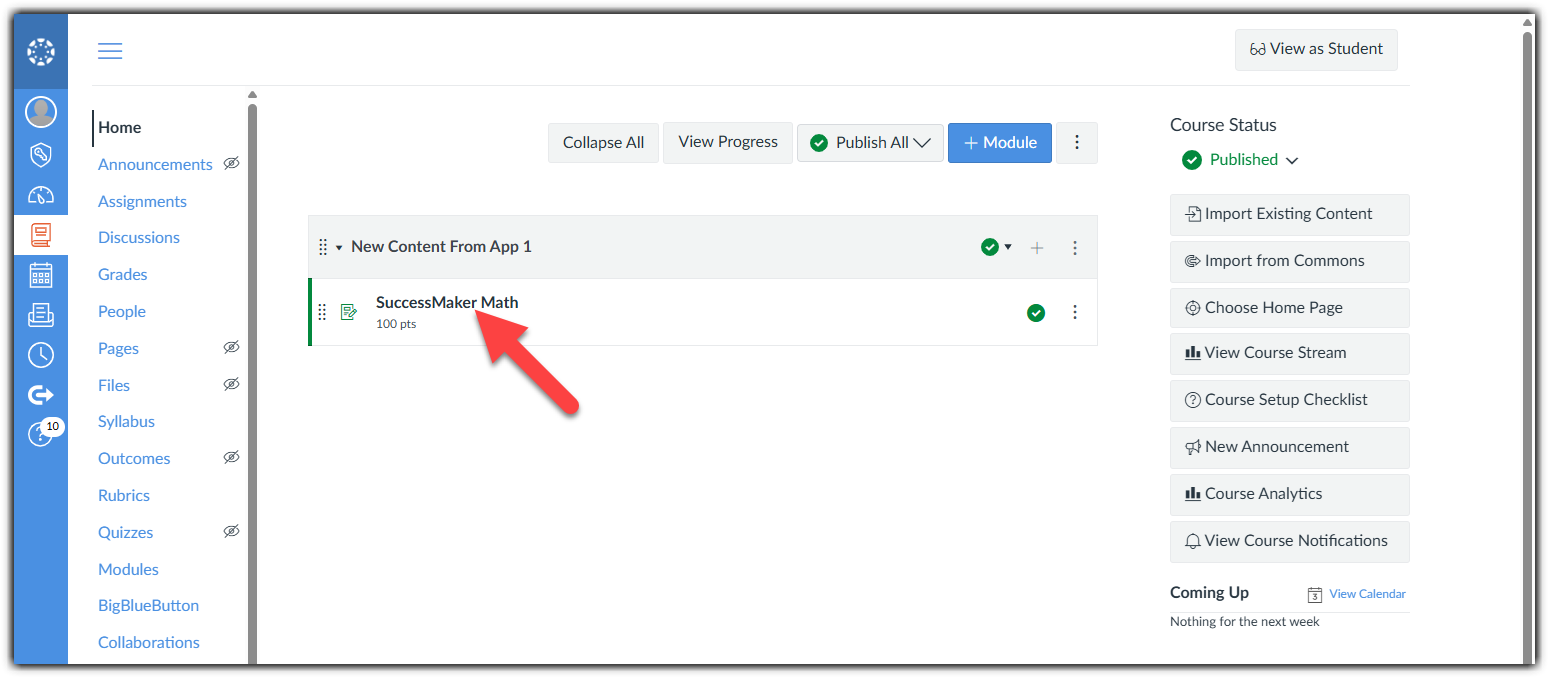 Using SuccessMaker Programs on Classes in the LTI-A LMS Integration