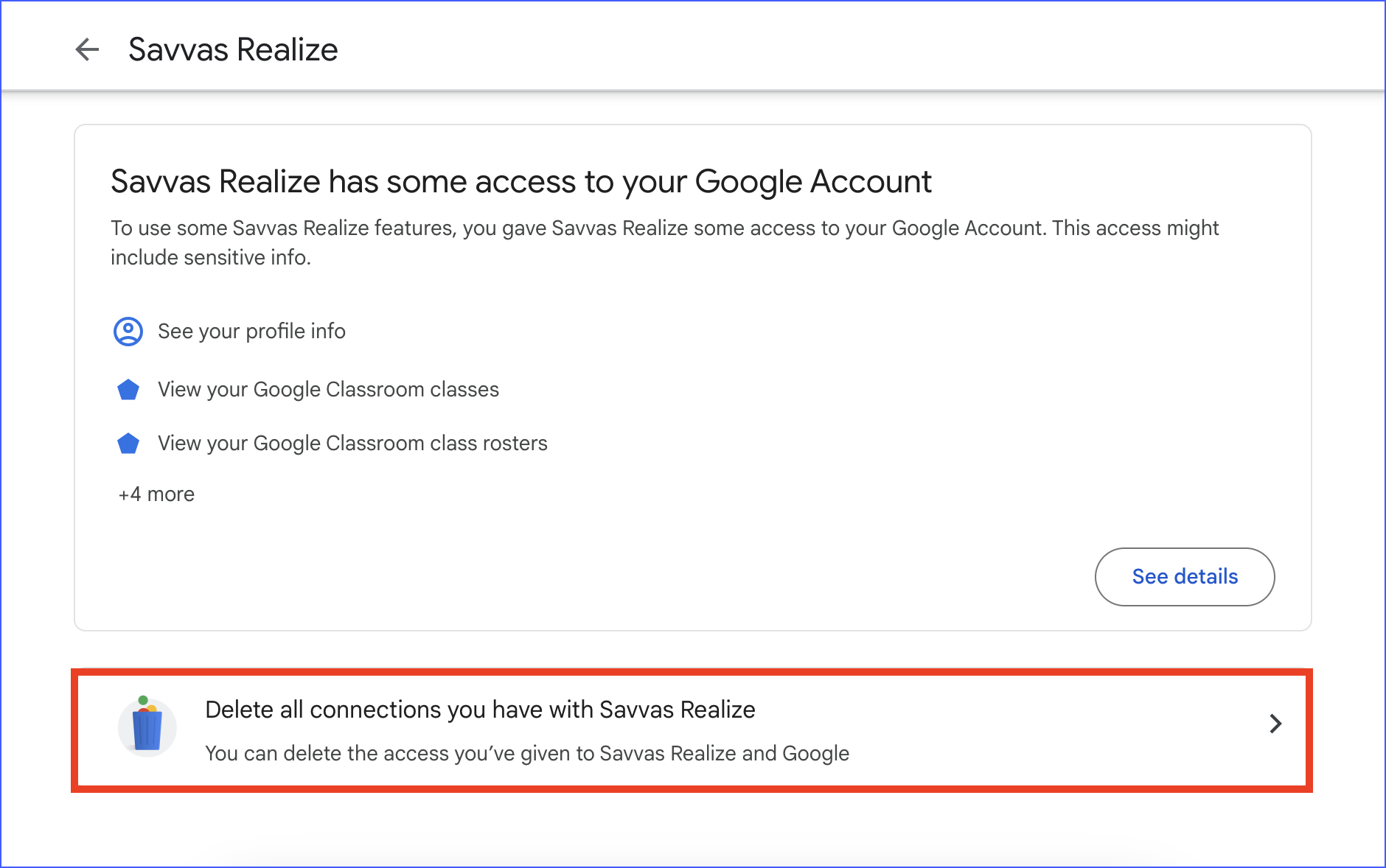 Realize: How to remove the Savvas Third Party App from the Google ...